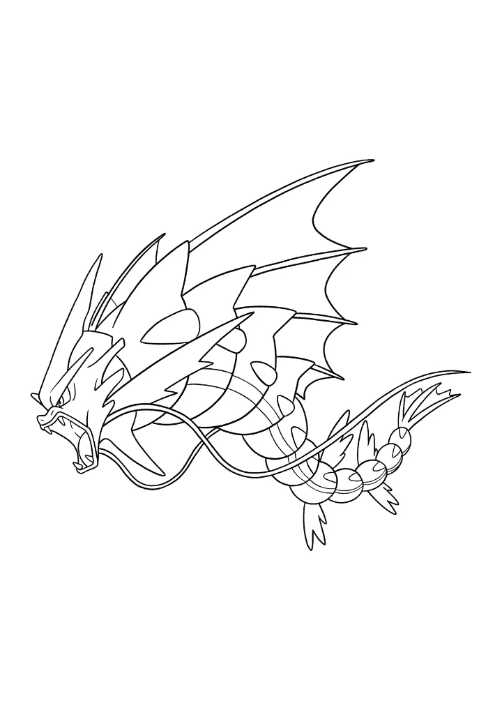 mega salamence coloring page