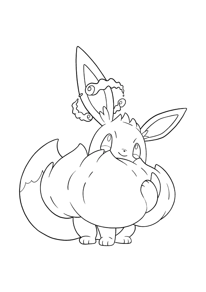 eevee coloring page printable free
