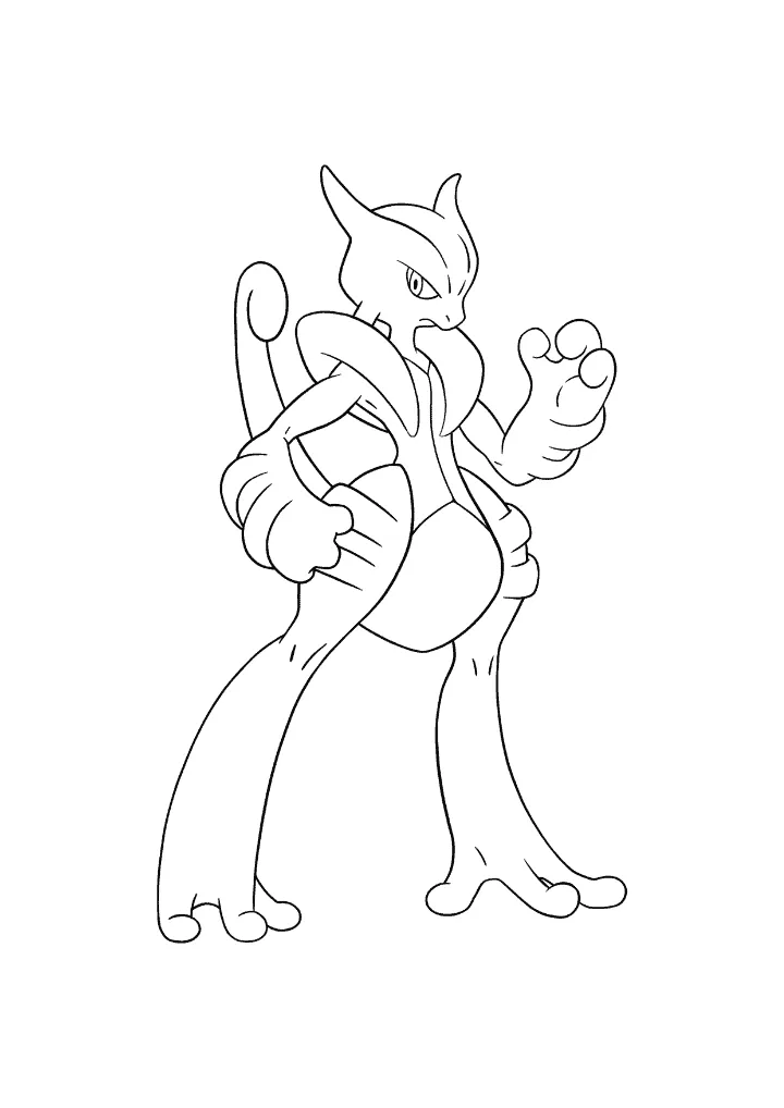 pokemon coloring pages mega mewtwo x