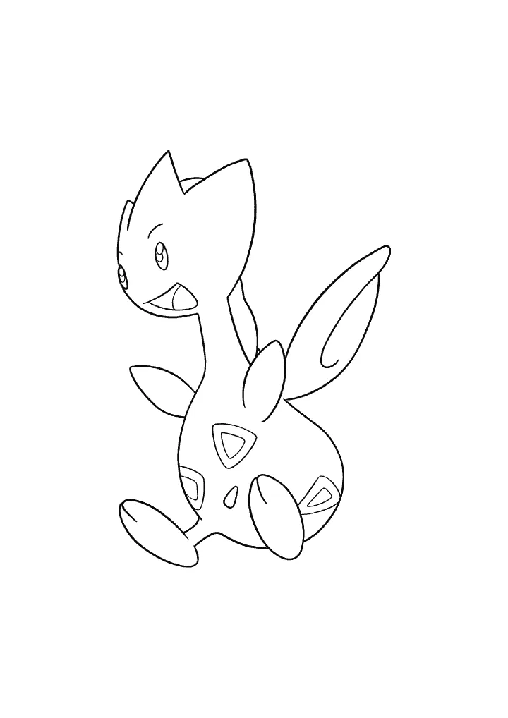 emolga pokemon coloring page