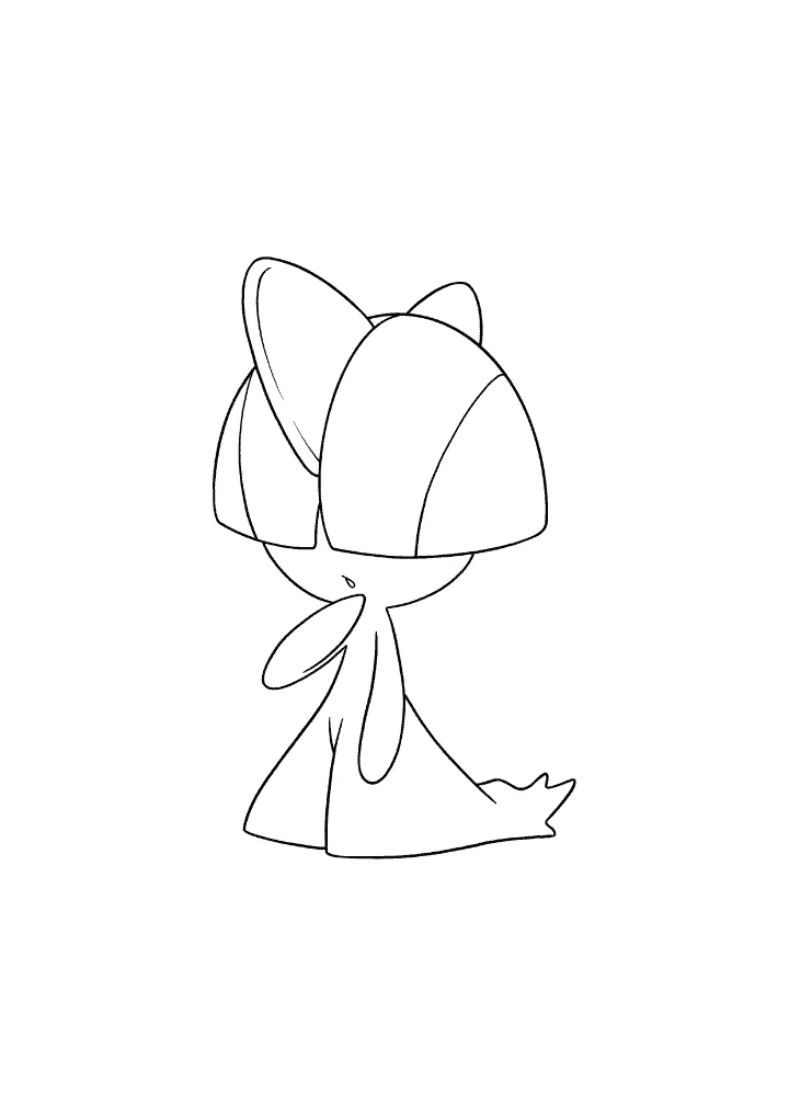 kirlia pokemon coloring page