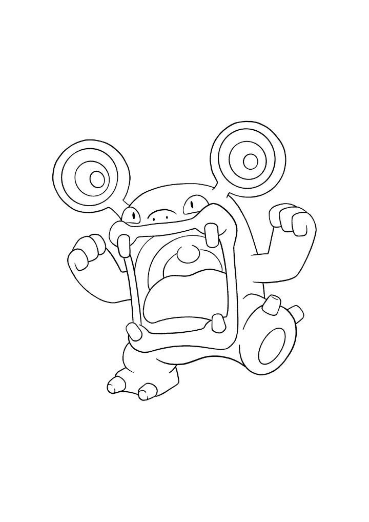 exploud pokemon coloring page