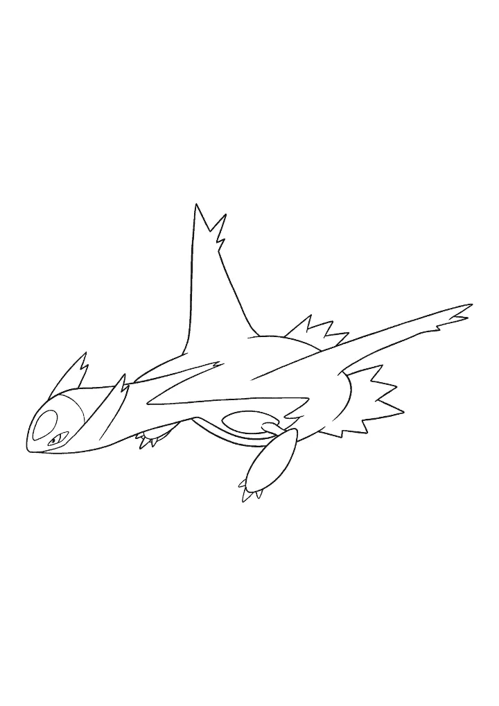 emolga pokemon coloring page