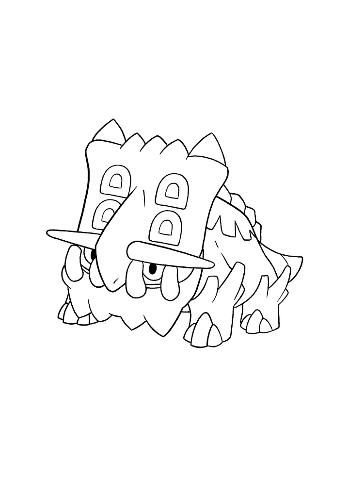 aurorus pokemon coloring page