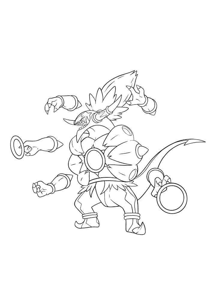 mega absol pokemon coloring page