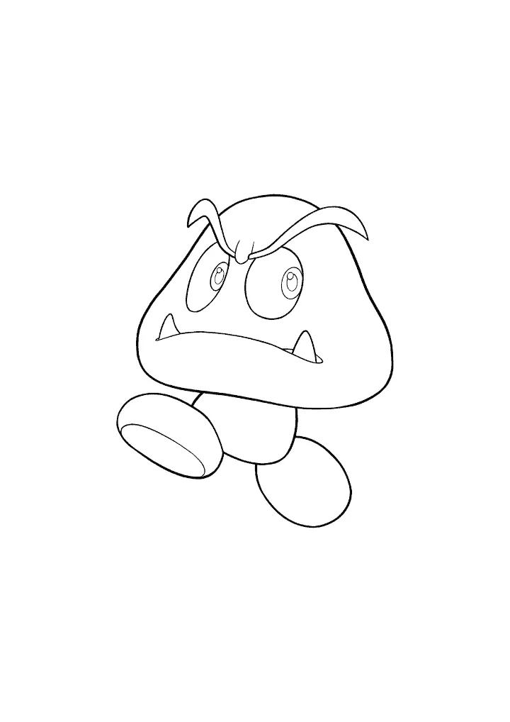 super mario mushroom coloring pages