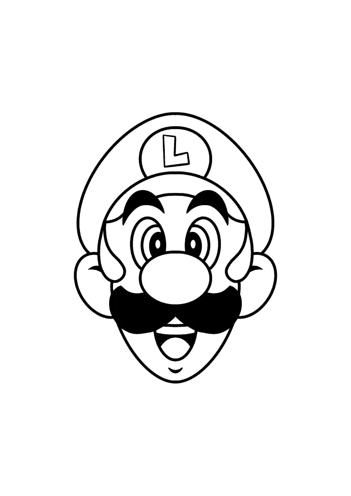 luigi coloring pages free