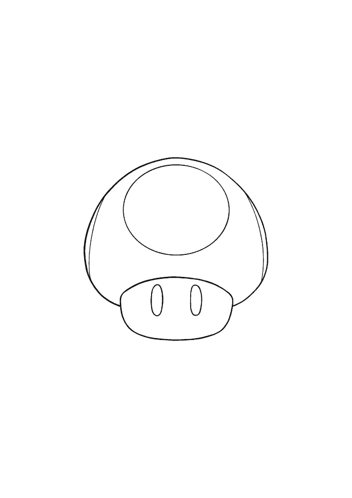 mario mushroom coloring sheet