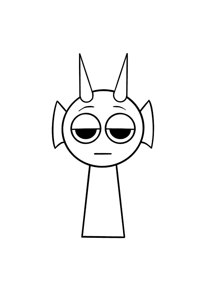 orange sprunki coloring pages