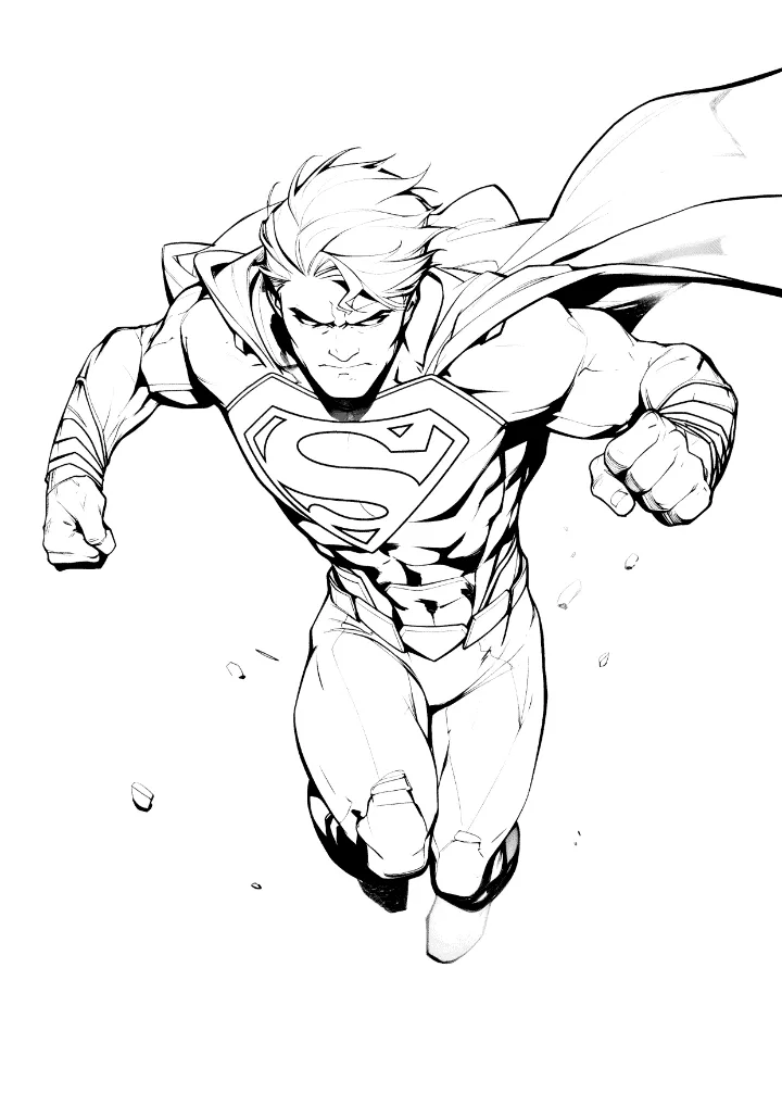 super man coloring sheet