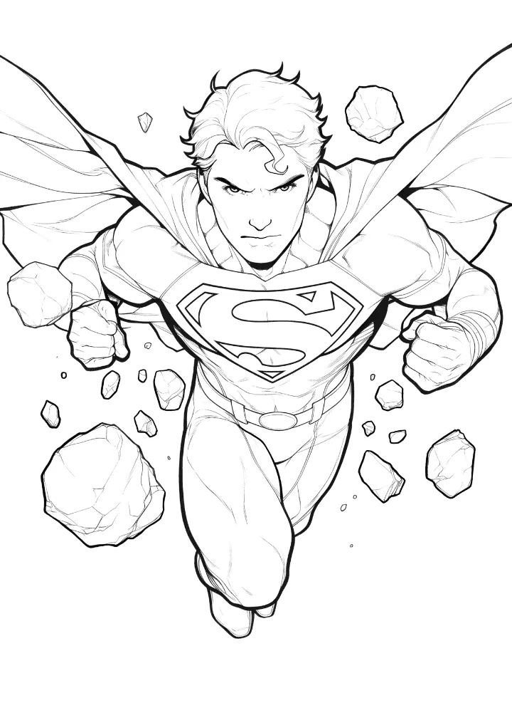 superman coloring pages kids
